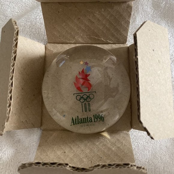 Avon | Accents | Atlanta 996 Olympic Games Crystal Paperweight | Poshmark